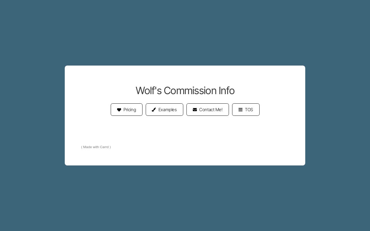 Commission Card